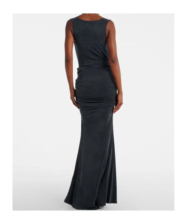 VIVIENNE WESTWOOD Liz Draped Jersey Maxi Dress - Black