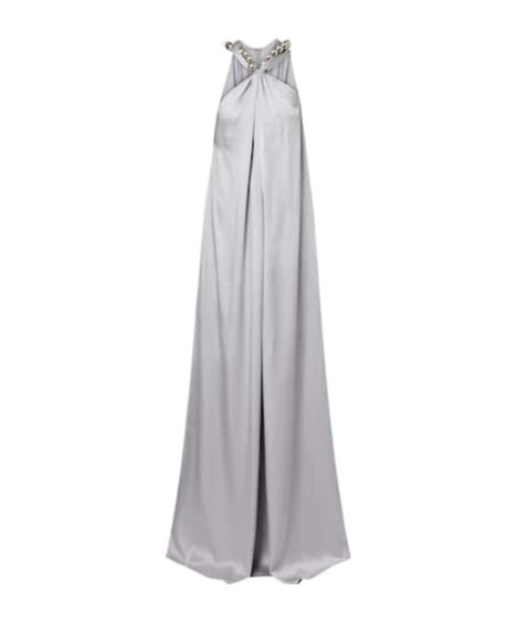 Stella McCartney Embellished Satin Gown - Gray