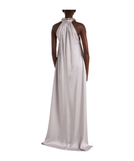 Stella McCartney Embellished Satin Halterneck Gown