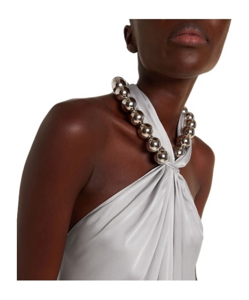 Stella McCartney Embellished Satin Halterneck Gown