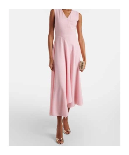 ROKSANDA Miral Asymmetrical Satin Midi Dress