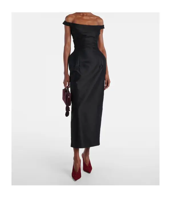 Magda Butrym Off-shoulder Cotton Bustier Dress
