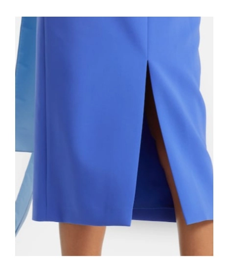 Carolina Herrera Sleeveless Crêpe Cocktail Dress With Tie Detail - Blue