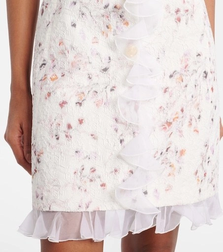 Giambattista Valli Ruffled Jacquard Minidress