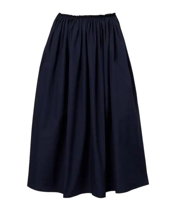 Gabriela Hearst Chiara Cotton Midi Skirt - Blue