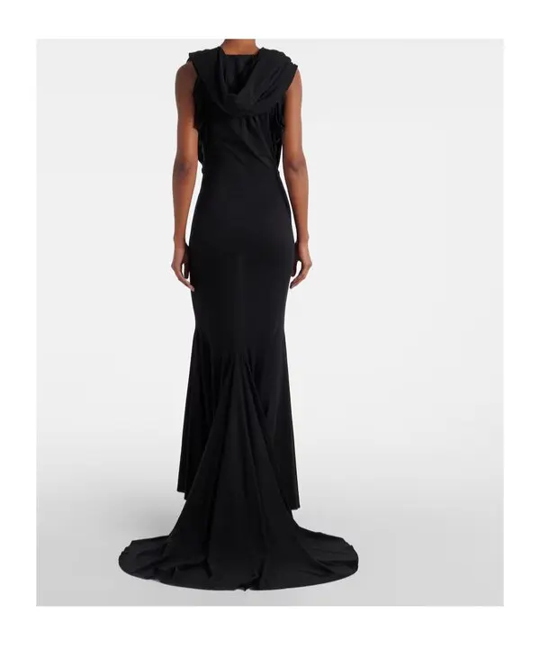 Magda Butrym Hooded Silk-blend Jersey Maxi Dress