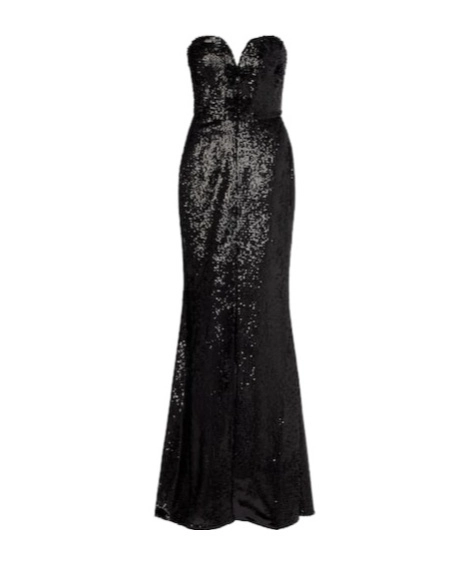 Elie Saab Sequined Strapless Silk-blend Gown - Black