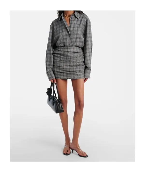 Magda Butrym Plaid Midi Skirt