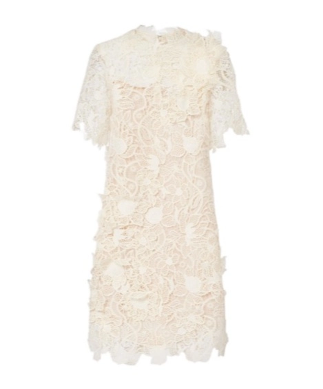 Oscar De La Renta Floral Lace Minidress