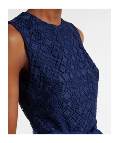 Elie Saab Bow-detail Macramé Midi Dress