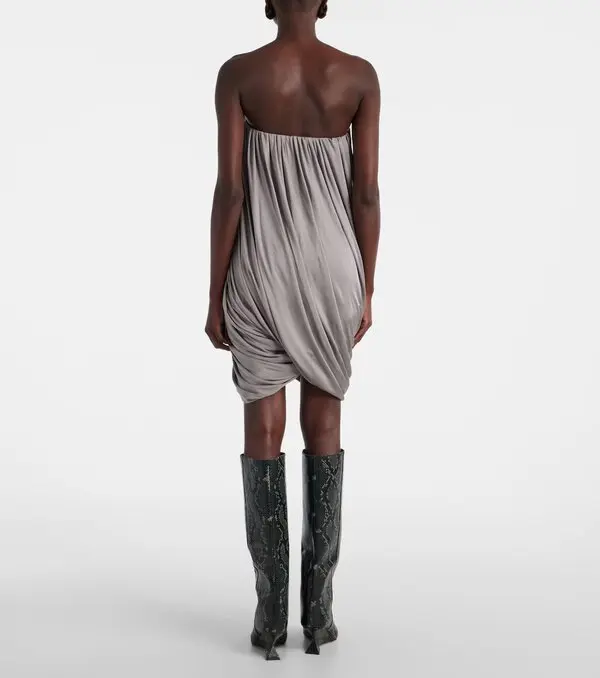 Attico Draped Jersey Minidress