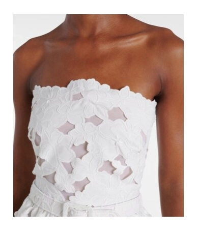 Oscar De La Renta Lace Bustier Dress