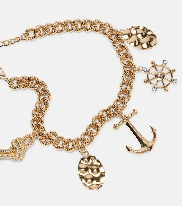 Rabanne Gold-plated Brass Charm Necklace - Yellow