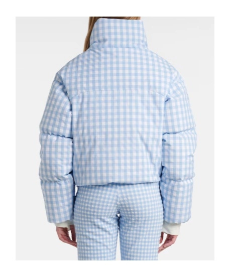 Cordova Plaid Long-sleeved Down Jacket
