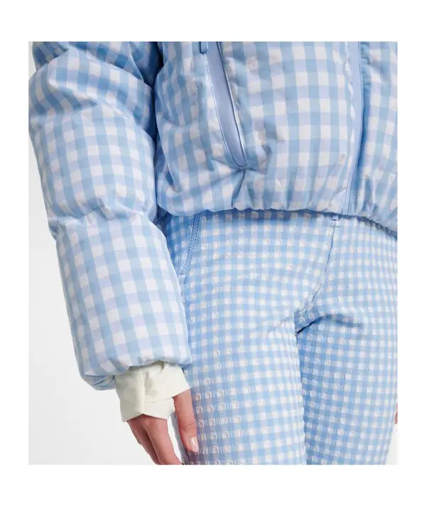 Cordova Plaid Long-sleeved Down Jacket