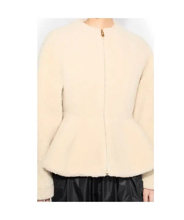 Alaïa Shearling Peplum Jacket