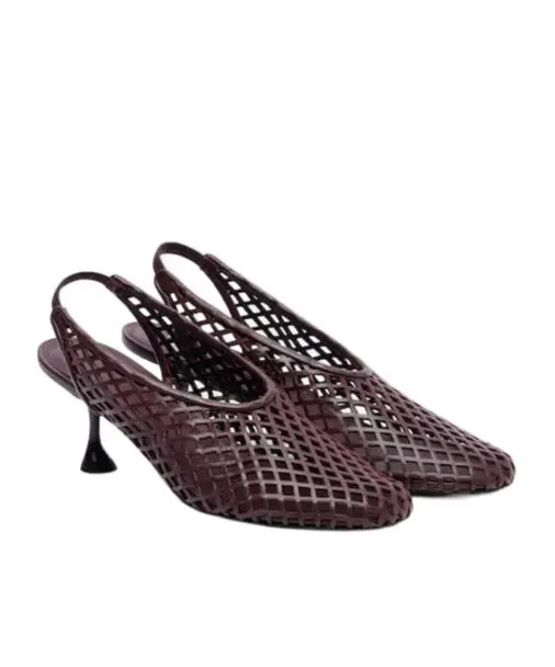 Proenza Schouler Tee 60 Perforated Leather Slingback Pumps - Black
