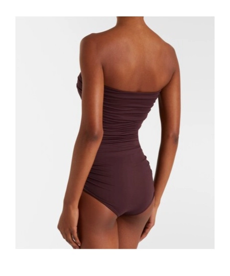 Magda Butrym Floral-appliqué Ruched Swimsuit
