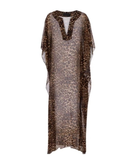 NILI LOTAN Leopard Print Semi-transparent Dress