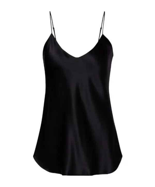 NILI LOTAN Isabella Silk Satin Camisole - Black