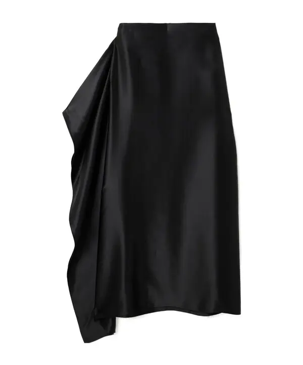 THE ROW Athalia Pleated Midi Skirt - Black