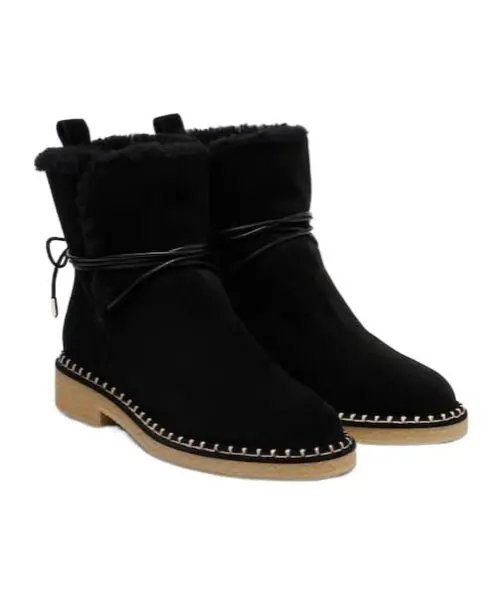 AQUAZZURA Trimmed Suede Ankle Boots