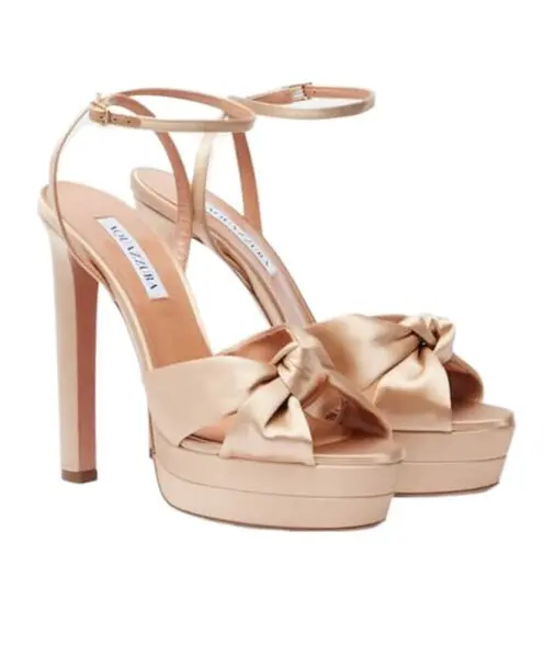 AQUAZZURA Solid Color High-heeled Sandals - Nude