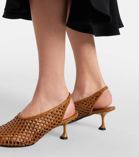 Proenza Schouler Leather Slingback Pumps - Brown