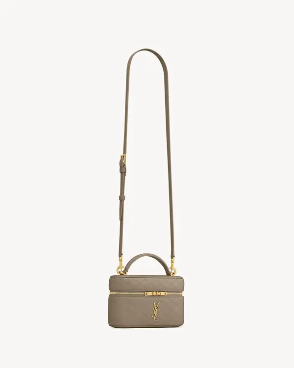 Saint Laurent Gaby Vanity Bag In Lambskin - Light Brown