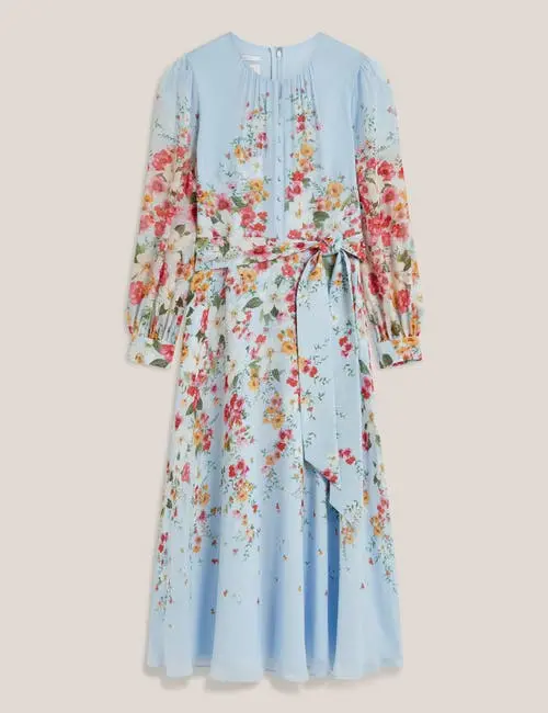 HOBBS LONDON Liberty Silk Midi Dress