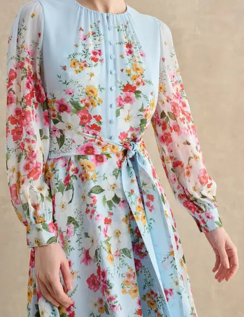 HOBBS LONDON Liberty Silk Midi Dress