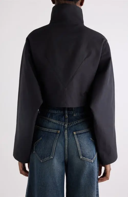 Alaïa Crop Cotton & Silk Jacket