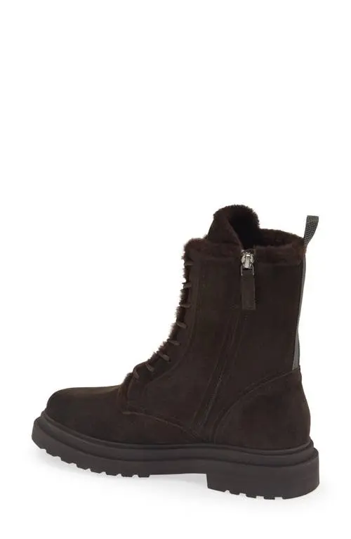 Brunello Cucinelli Sartorial Genuine Shearling Lined Boot