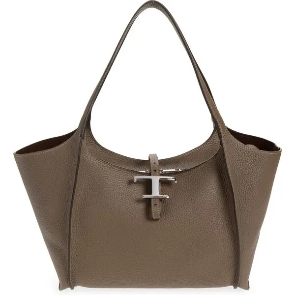 TOD'S Small T-timeless Shopper - Argilla Scuro