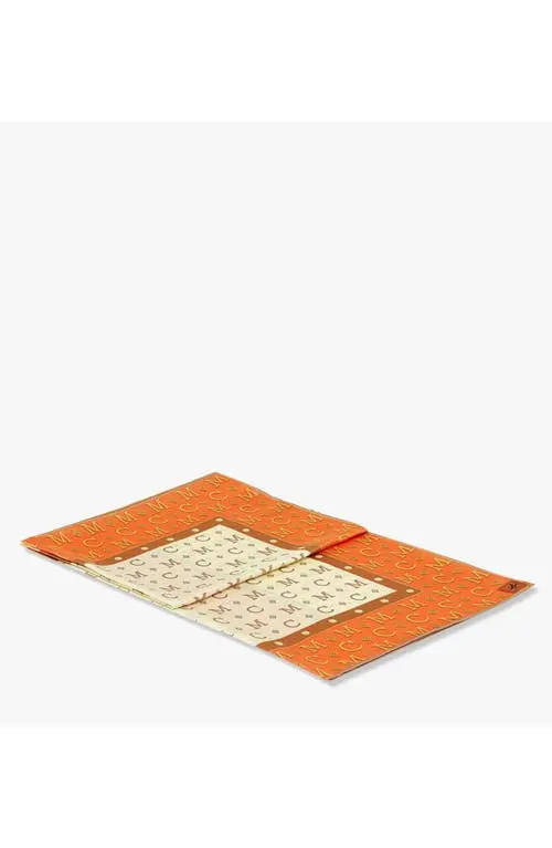 Mcm Diamond Monogram Scarf In Organic Silk