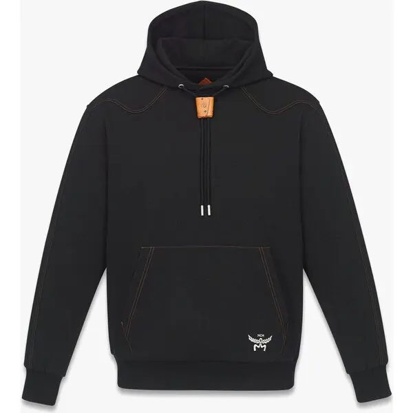 Mcm Logo Stitch Ponte Hoodie - Black