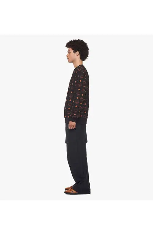 Mcm Maxi Monogram Print Organic Cotton Sweatshirt