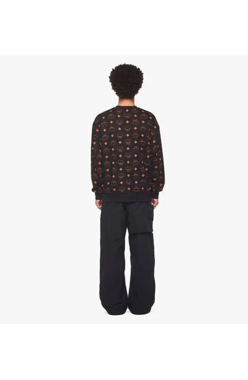 Mcm Maxi Monogram Print Organic Cotton Sweatshirt