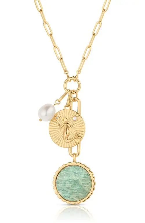 THATCH Paradiso Pink Jade Pendant Necklace - Amazonite
