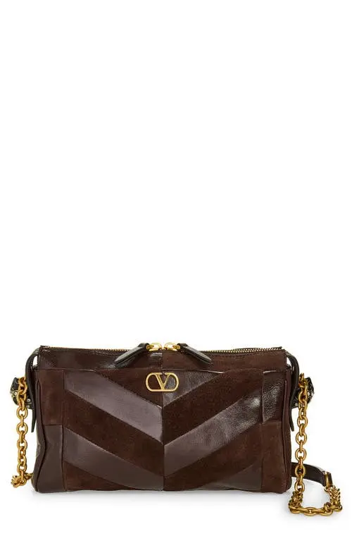 Valentino Garavani Small Panthea Leather Shoulder Bag - Brown