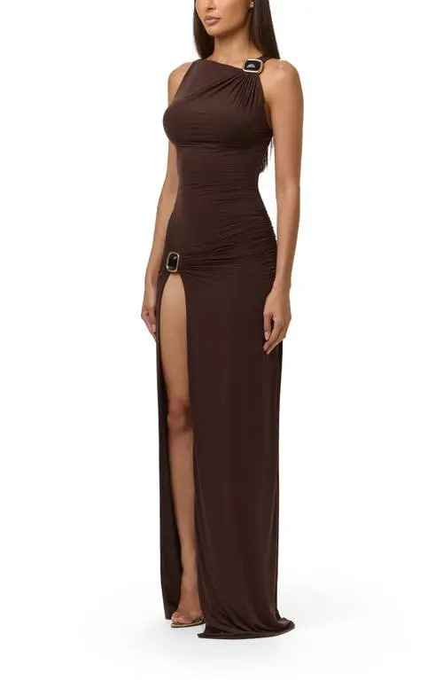 Naked Wardrobe High Slit Maxi Dress