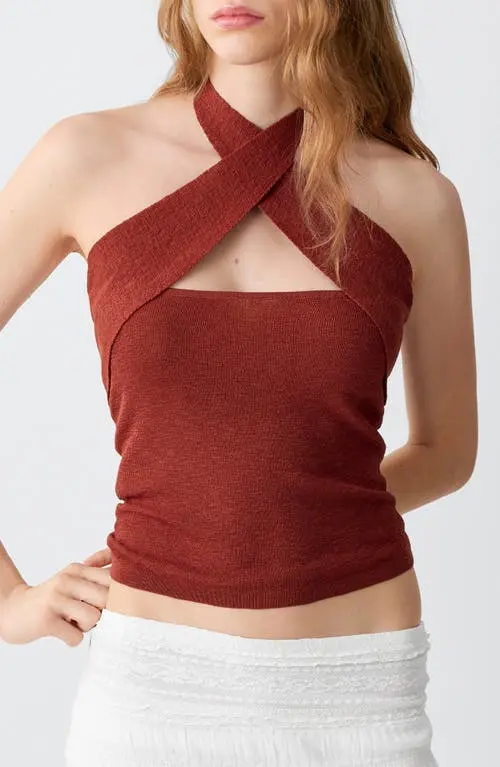 Mango Double Breasted Halter Top