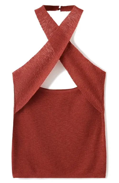 Mango Double Breasted Halter Top