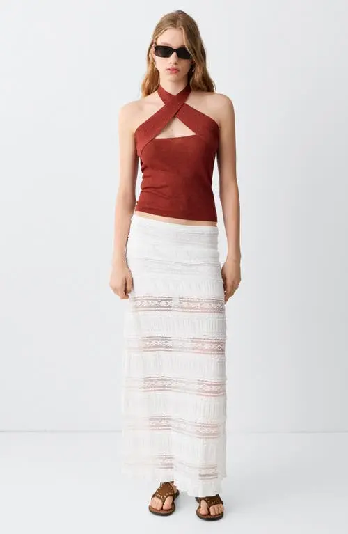 Mango Double Breasted Halter Top