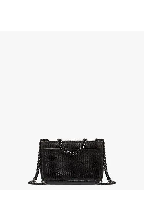 Mcm Travia Quilted Shoulder Bag In Crystal Satin Nylon