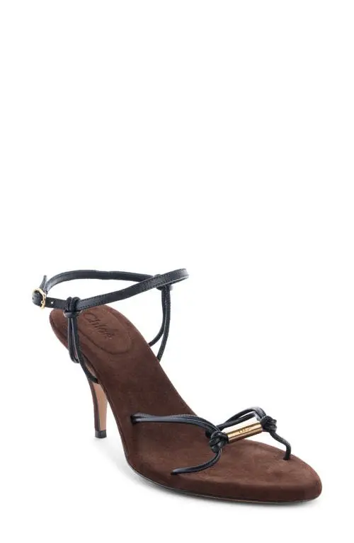 Chloé Matilda Knotted Sandal - Black