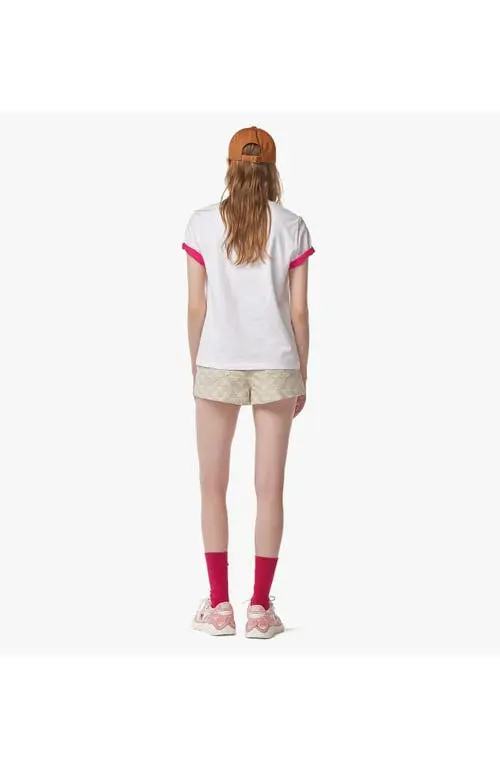 Mcm Logo Print T-shirt In Organic Cotton