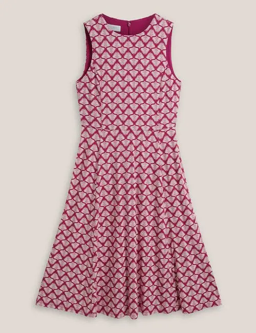 HOBBS LONDON Sleeveless Printed Midi Dress