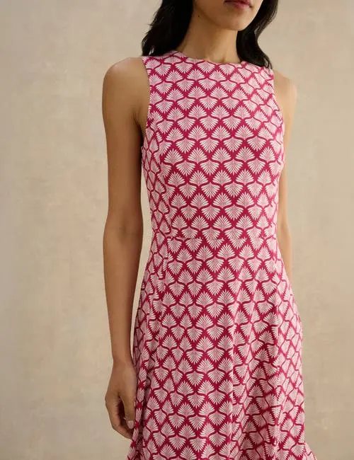 HOBBS LONDON Sleeveless Printed Midi Dress