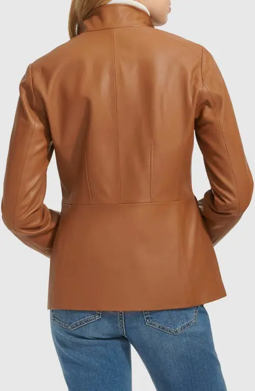 Cole Haan Wing Collar Leather Jacket